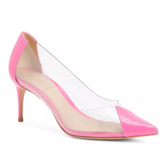 SCHUTZ | Shoes | New Schutz Garthy Transparent Pumps Stiletto Multi ...